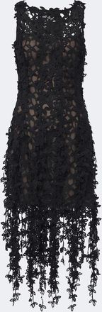 Oscar De La Renta Midikleid aus Guipure-Spitze