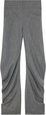 Ganni Femme, Pantalons, Gris, Taille: 40 FR Wool Melange Pantalons