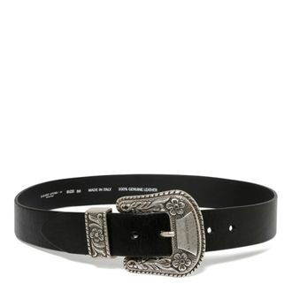 Golden Goose Femme, Accessoires, Noir, Taille: 80 CM Ceinture Logo Grav&eacute;