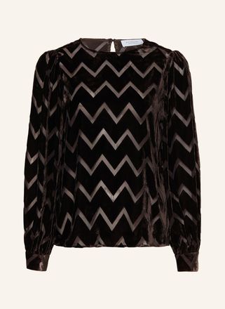 Rich & Royal Blusenshirt Aus Samt braun