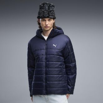 Puma Doudoune &agrave; capuche Essentials Homme, V&ecirc;tements, Bleu, XXL