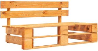 vidaXL Banc palette de jardin bois marron miel vidaXL