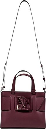 A|X Armani Exchange Femme, Sacs, Rouge, Taille: ONE Size Sac &agrave; main avec fermeture &eacute;clair et composition en polyur&eacute;thane