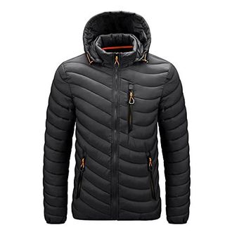 Generic Veste Homme Grande Taille, Doudoune Homme Hiver Veste Manches Longues Couleur Unie Doudounes De Randonn&eacute;e Homme Anorak Homme Legere Doudoune &Agrave; Capuche