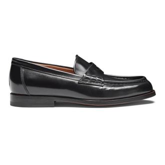 Santoni Leder Penny Loafer - - Shoes - Damen - Schwarzk - 37 EU
