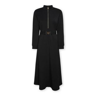 Elena Miro Scuba-Kleid mit G&uuml;rtel - - Dresses - Damen - Schwarzk - 3XL