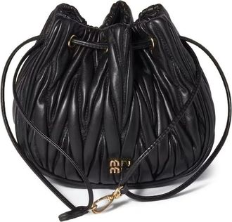 Miu Miu Beuteltaschen - Quilted Nappa Leather Case - Gr. unisize - in Schwarz - f&uuml;r Damen