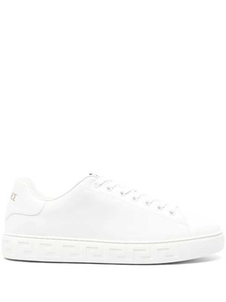 Versace Baskets Greca En Simili Cuir