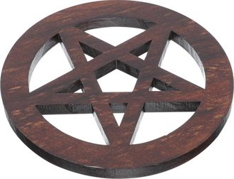 BESTONZON Pentagramm Altar Holzaltar Mangoholz Stern Holz Deko Winterstern Weihnachtsstern Sternfigur Altar Deko Wohnkultur für Wohnzimmer Wandhänger Tisch Wand