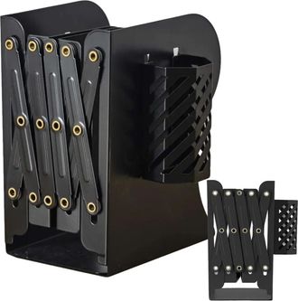 Generico B&uuml;cherregal f&uuml;r Schreibtische, Regal f&uuml;r Schreibtisch, Regal-Organizer f&uuml;r B&uuml;cher, Teleskop-Regal, aus Metall mit Stifthalter, Regal