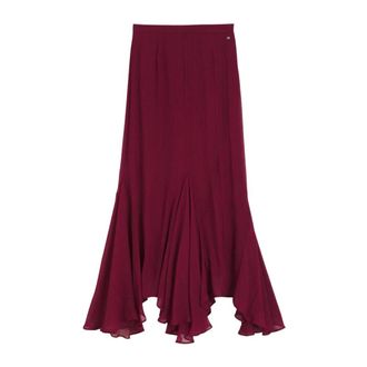 HUGO BOSS Femme, Jupes, Rouge, Taille: 44 FR Jupe mi-longue asym&eacute;trique C Vilezia