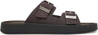 Calvin Klein Pantoletten Ergon Double Bar Sandal Su HM0HM02094 Braun