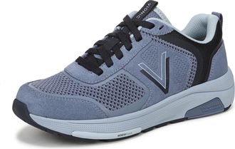 Vionic Damen Walk Strider Knit Schn&uuml;rschuhe, Blaues Wildleder, Mittel, EU 36.5