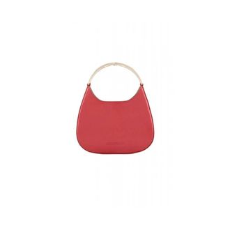 Emporio Armani Kleine Hobo Bag aus Lackleder mit Logo-Metallgriff - - Bags - Damen - Rot - ONE SIZE