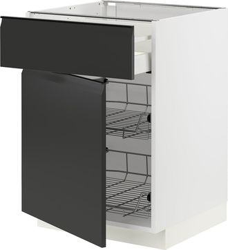 IKEA METOD / MAXIMERA Unterschrank mit Drahtkorb/Tür