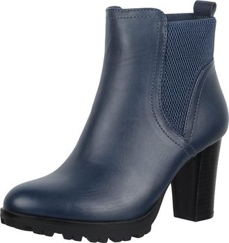 Elara Damen Stiefeletten Ankle Boots Chunkyrayan BZ66019-KB Navy-39P
