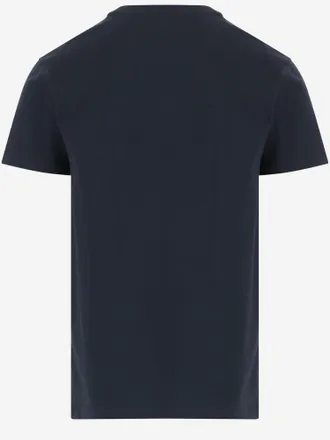 Fendi Mens Cotton T-Shirt Dark Blue T-Shirts And Polos