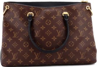 Louis Vuitton Pallas Tote Monogram Canvas with Leather shoulder bag - Schwarz