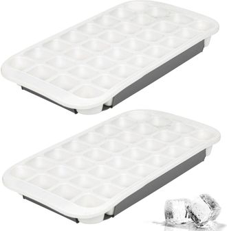 URBN-CHEF Silikon-Eiswürfelform mit 32 Löchern, leicht zu entfernen, Gefrierblöcke