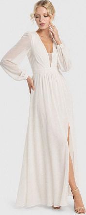 Apart Brautkleid aus Chiffon mit semitransparenten &Auml;rmeln