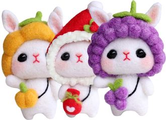 BESTONZON 3 Filzsets f&uuml;r Selbstgemacht Nadelfilz Bastelset mit Weichem Filzmaterial Komplett Praktisch f&uuml;r Kreative Freizeitprojekte