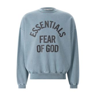 Fear of God Homme, Sweatshirts et sweats &agrave; capuche, Bleu, Taille: L Campus 90s Crewneck SweaT-shirt