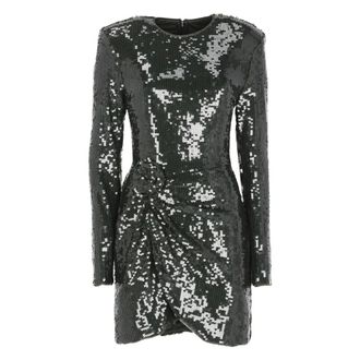 Rotate Rotate Birger Christensen, Femme, Robes, Vert, Taille: 38 FR Mini-robe &agrave; paillettes avec Rosette
