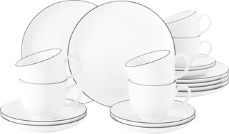 SELTMANN WEIDEN 001.737147 Kaffeeservice 18-teilig Lido Black Line, 43.0 x 24.0 x 18.1 cm