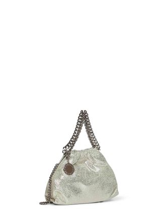 Stella McCartney Womens Crossbody Bag Falabella Mini Light Lime Green Polyester Satchels & Cross Body