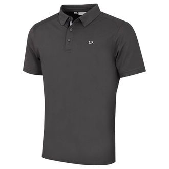 Calvin Klein Herren Campus 3 Knopf Kragen Polo Hemd - Kohlesport - XXL