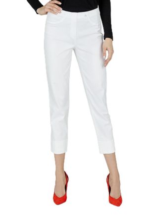 Robell Style BELLA09-7/8 Damen Jeans Straight - Jeanshose Damen high Waist - Stretch Jeans Hose mit Aufschlag und Ges&auml;&szlig;taschen - Bitte Zwei Gr&ouml;&szlig;en Kleiner be