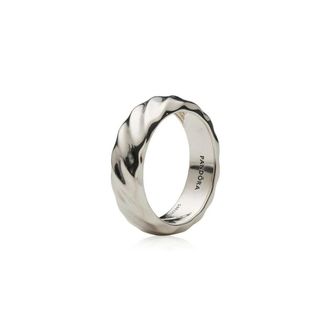 Pandora Gerippter breiter Bandring - - Accessories - Damen - Grau - 52 MM