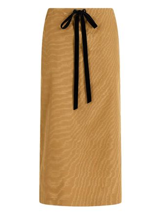 Rosie Assoulin Moire ribbon straight skirt - Gelb