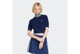 adidas Originals T-Shirt CROPPED ROLLKRAGENOBERTEIL schmale Passform, f&uuml;r Laufen geeignet, mit Rollkragen