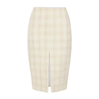 Elisabetta Franchi Midi-Tweedrock - - Skirts - Damen - Gelb - L