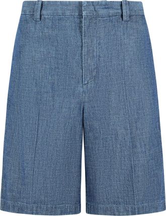 Jil Sander Bermuda en coton bleu