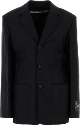 Alexander Wang Femme, Vestes, Noir, Taille: 38 FR Wool Mohair Blazer