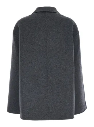 R&oacute;he Womens Jacket Wool-Cashmere Grey Coat