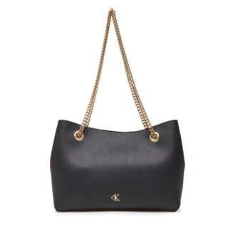 Calvin Klein Handtasche Calvin Klein Minimal Monogram Shoulder Bag Wi LV04F3205G Schwarz