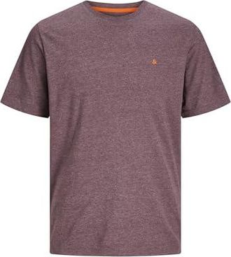 Jack & Jones JJEPAULOS T-Shirt SS Crew Neck Noos, Vineyard Wine/d&eacute;tail : chin&eacute;, XS