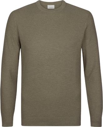 Profuomo Leichter Pullover aus einem Reiskorn-Baumwollstrick in