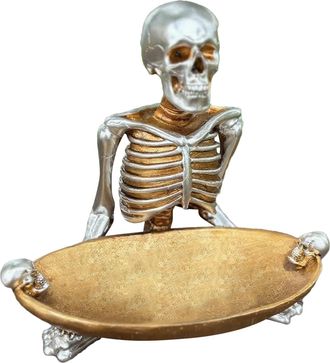 Generic Halloween-Sch&uuml;ssel | Skelettschale f&uuml;r S&uuml;&szlig;igkeiten - Organizer Schmuck Retro aus Kunstharz f&uuml;r Halloween-Party K&uuml;che Theke Bar Esszimmer Servieren Obs