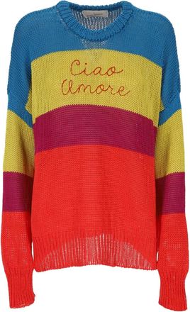 Giada Benincasa pull à rayures - Rouge