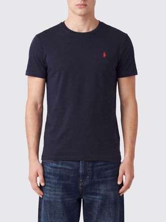 Polo Ralph Lauren T-shirt &agrave; col rond en coton avec logo Poney brod&eacute;