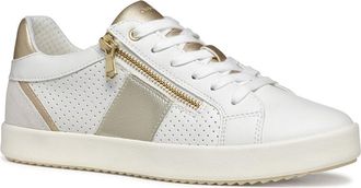 Geox Damen D BLOMIEE E Sneaker, White/Off White, 41 EU