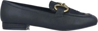 Menbur Femme, Chaussures, Noir, Taille: 41 EU Mocassin avec Insert en Tartan et Boucle