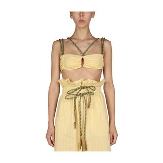Miista Hauts sans manches - Femme - Tops - Jaune - Taille: 40 FR