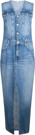Liu Jo Femme, Robes, Bleu, Taille: 38 FR Long Denim Dress