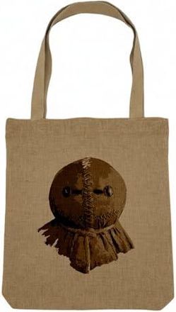 Fabulous Sac Shopping Tote Bag Aspect Lin - Trick or Treat Monstre Halloween Peur Horreur Poup&eacute;e - Sac de Courses Toile Epaisse 360g Beige Naturel Cabas Port&eacute; 