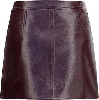 Courr&egrave;ges Courr&egrave;Ges Vinyl Mini Skirt - Bordeaux